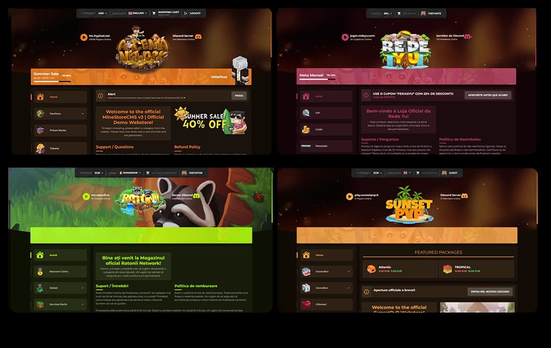 MineStoreCMS | Self-Hosted Minecraft Server Webstore